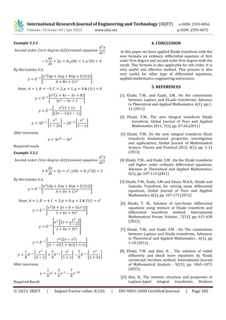 Solution of Ordinary Differential Equation with Initial Condition Using New Elzaki Transform | PDF