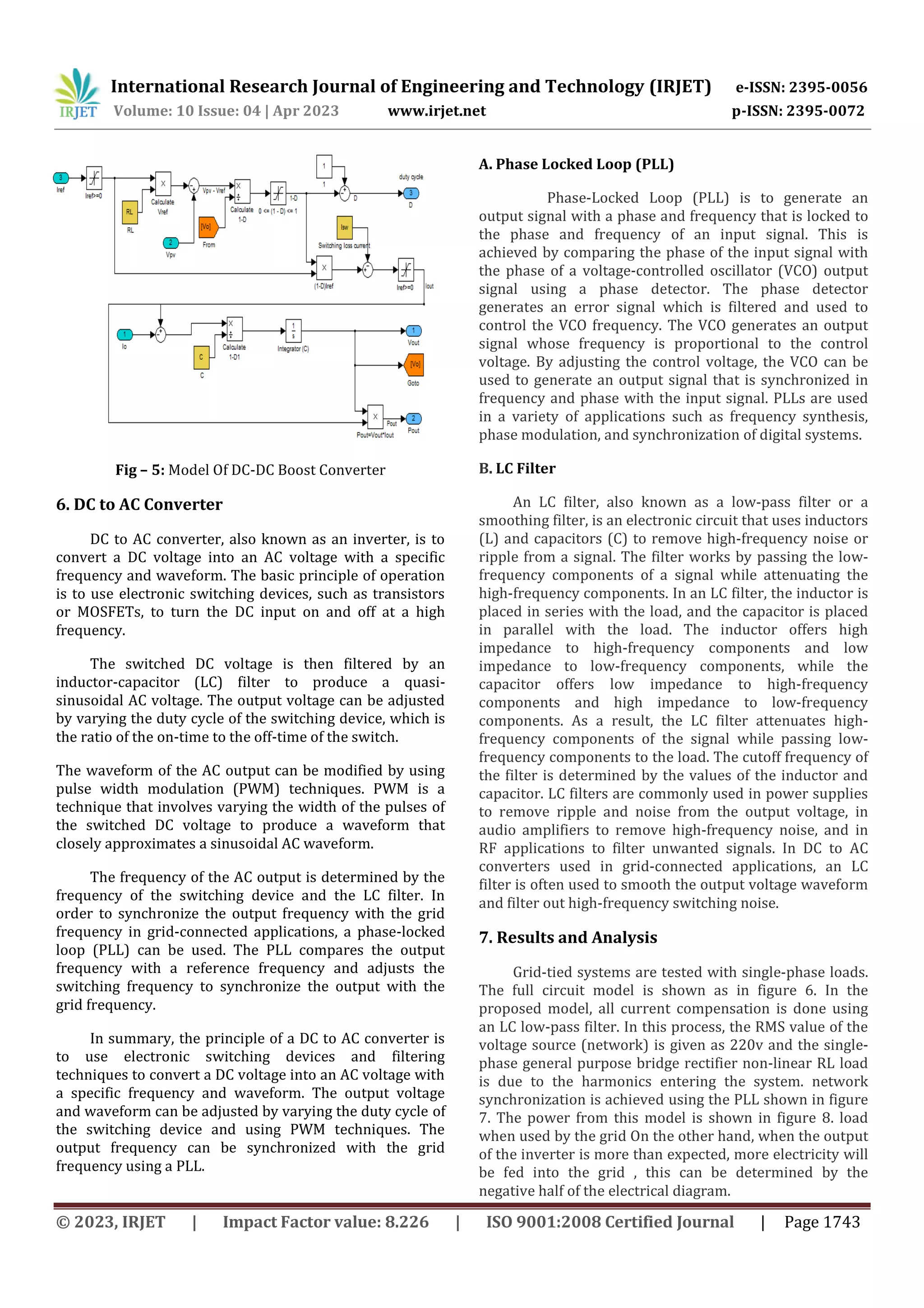 Modeling of Solar System with MPPT Based Inverter Synchronization with Grid in Simulation | PDF