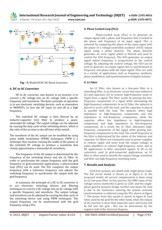 Modeling of Solar System with MPPT Based Inverter Synchronization with Grid in Simulation | PDF