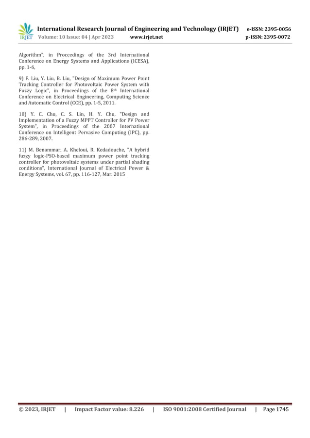 Modeling of Solar System with MPPT Based Inverter Synchronization with Grid in Simulation | PDF