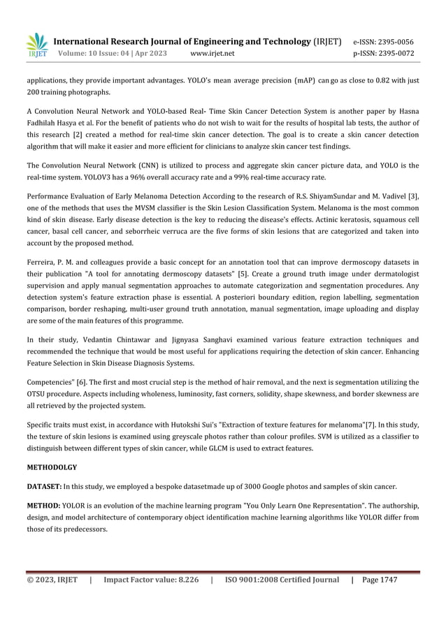 Skin Cancer Detection Using Deep Learning Techniques | PDF | Skin and ...