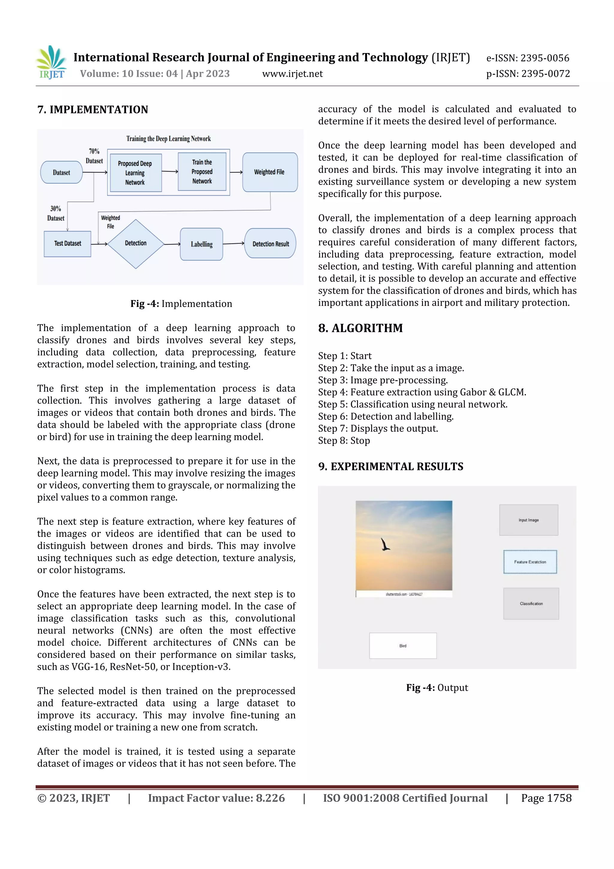 A DEEP LEARNING APPROACH TO CLASSIFY DRONES AND BIRDS | PDF | Aviation Industry | Industries