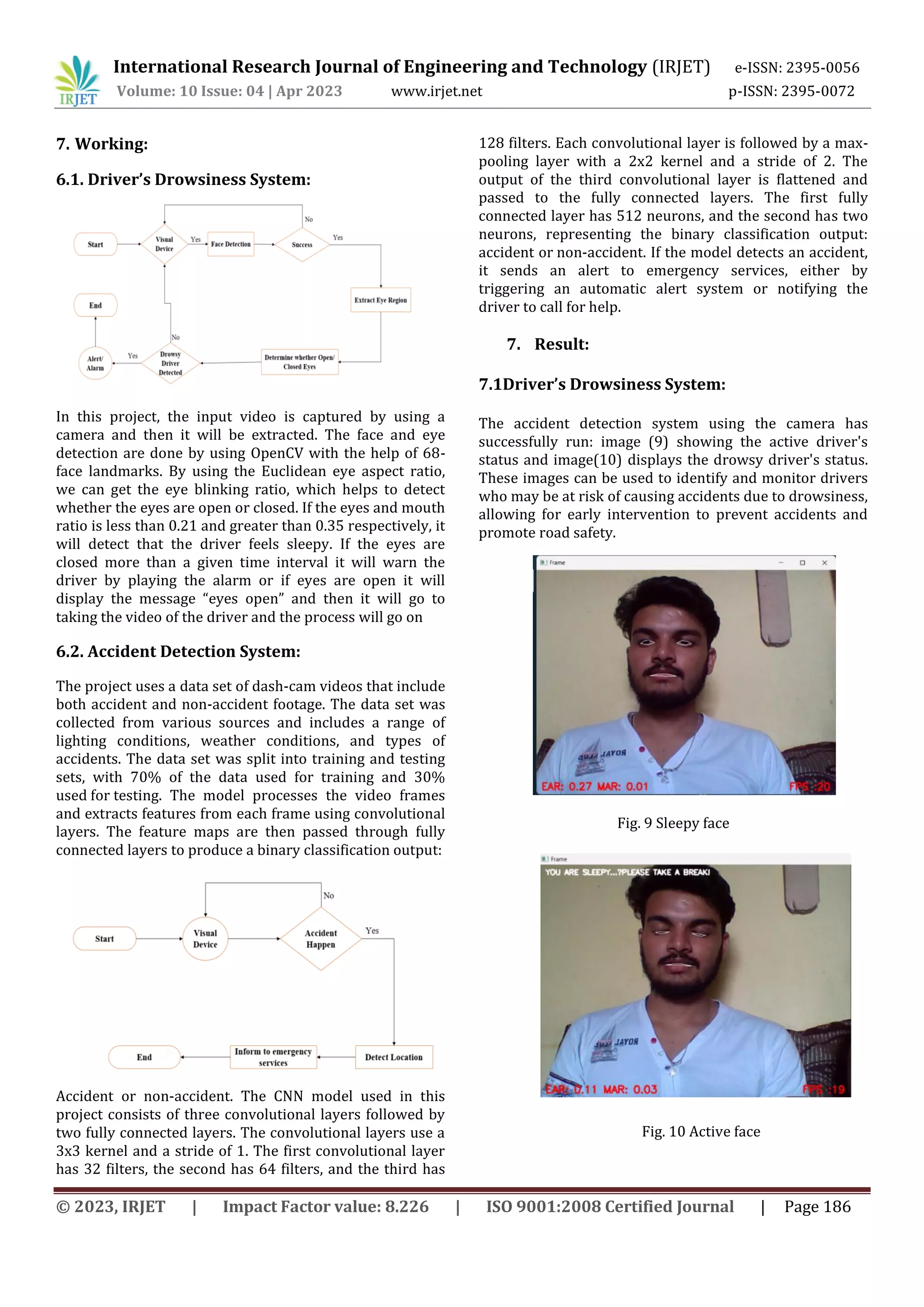 Road Safety By Detecting Drowsiness And Accident Using Machine Learning Pdf