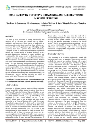 ROAD SAFETY BY DETECTING DROWSINESS AND ACCIDENT USING MACHINE LEARNING ...