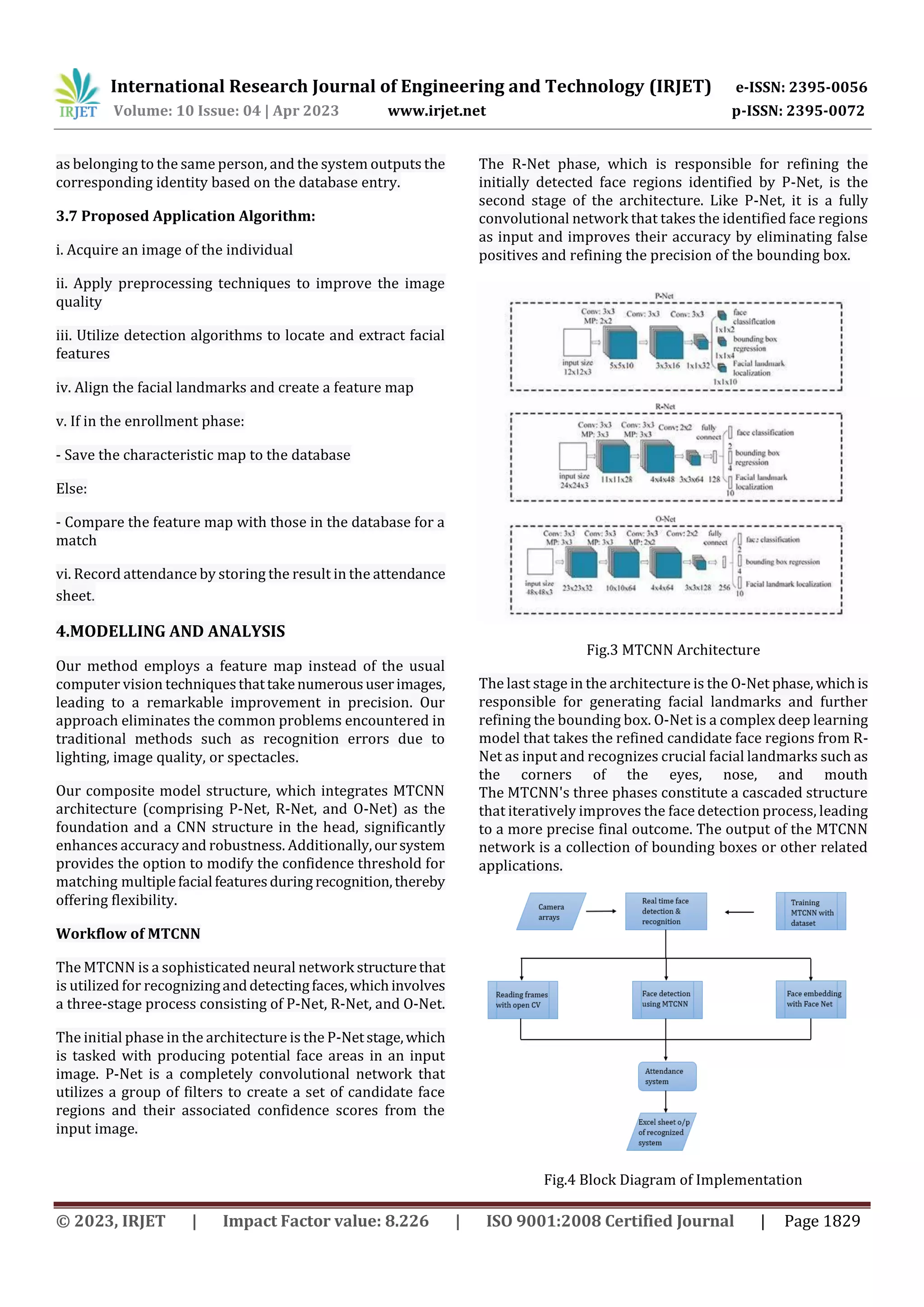 MTCNN BASED AUTOMATIC ATTENDANCE SYSTEM USING FACE RECOGNITION | PDF