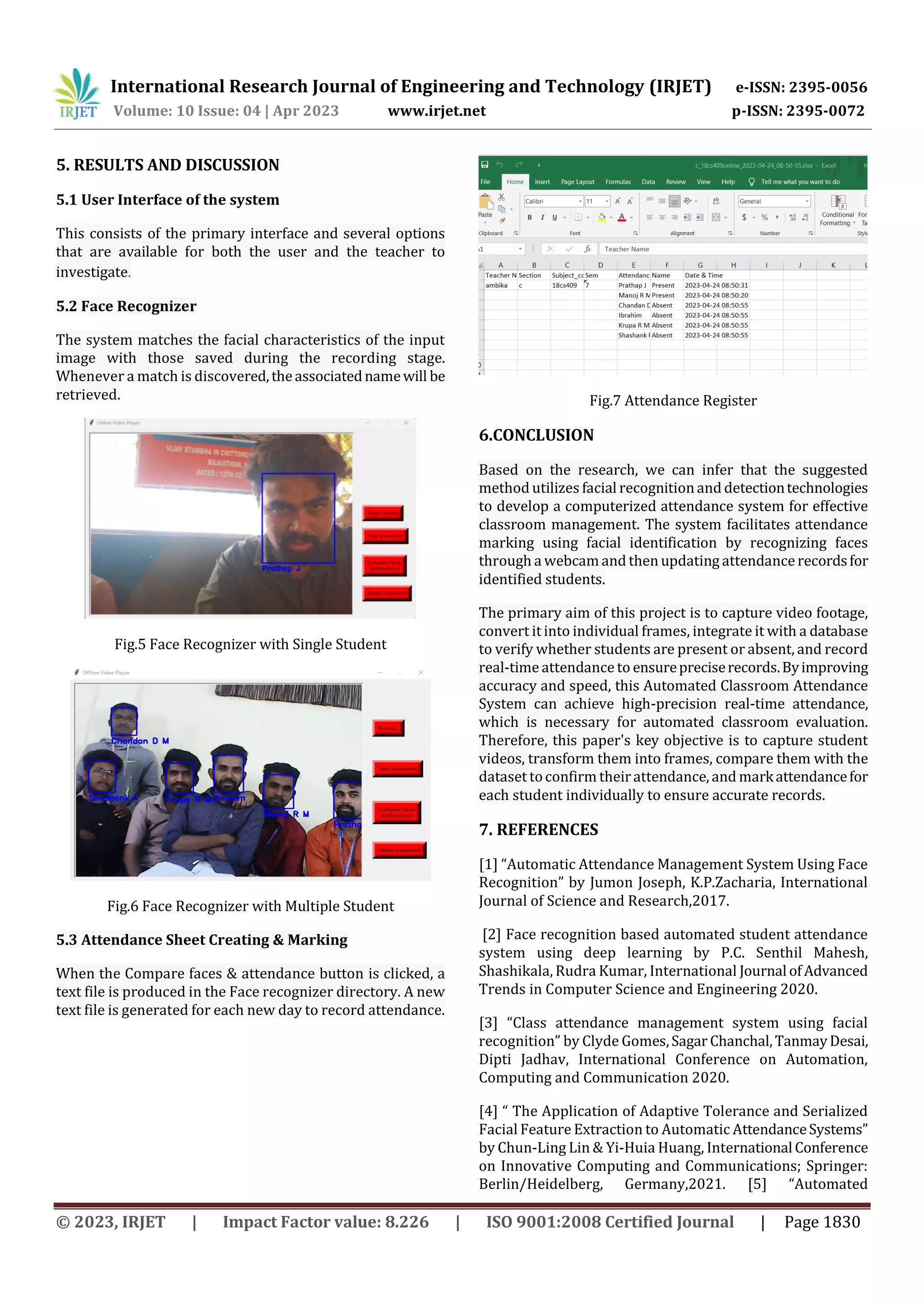 MTCNN BASED AUTOMATIC ATTENDANCE SYSTEM USING FACE RECOGNITION | PDF MTCNN BASED AUTOMATIC ATTENDANCE SYSTEM USING FACE RECOGNITION | PDF