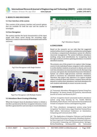 MTCNN BASED AUTOMATIC ATTENDANCE SYSTEM USING FACE RECOGNITION | PDF