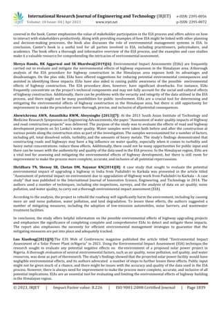 A Review Article on "Environmental Impact Assessment" (Eia) | PDF ...