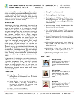 Online Courier Management | PDF