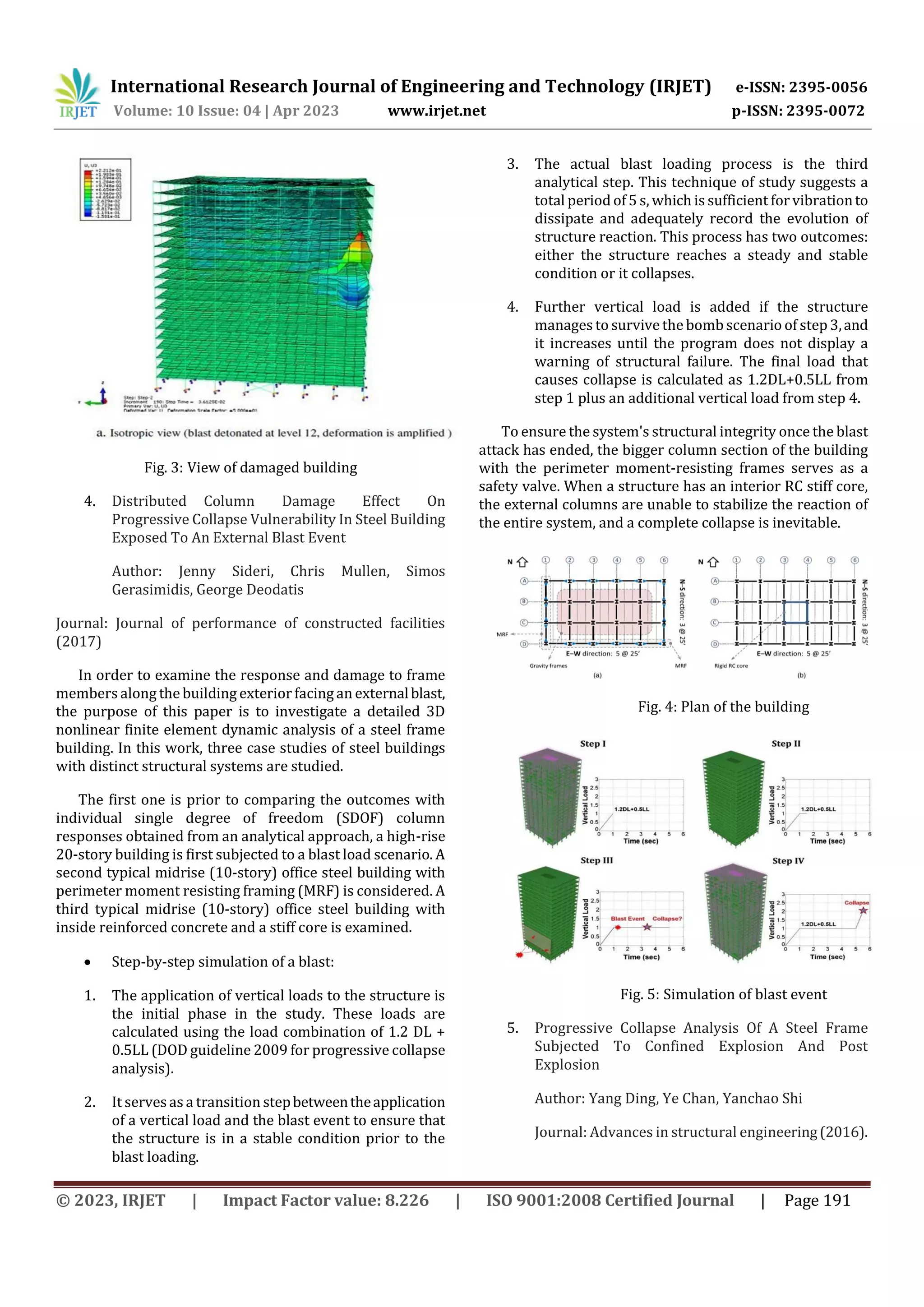 “A REVIEW STUDY ON STEEL STRUCTURE SUBJECTED TO BLAST LOADING” | PDF
