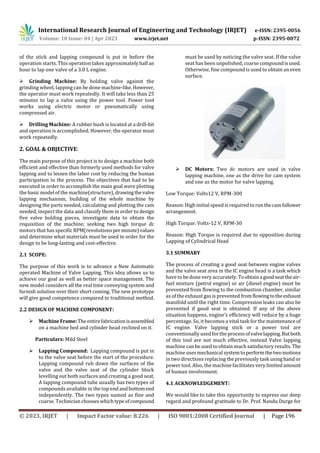 Design and Development of Valve Lapping Machine | PDF