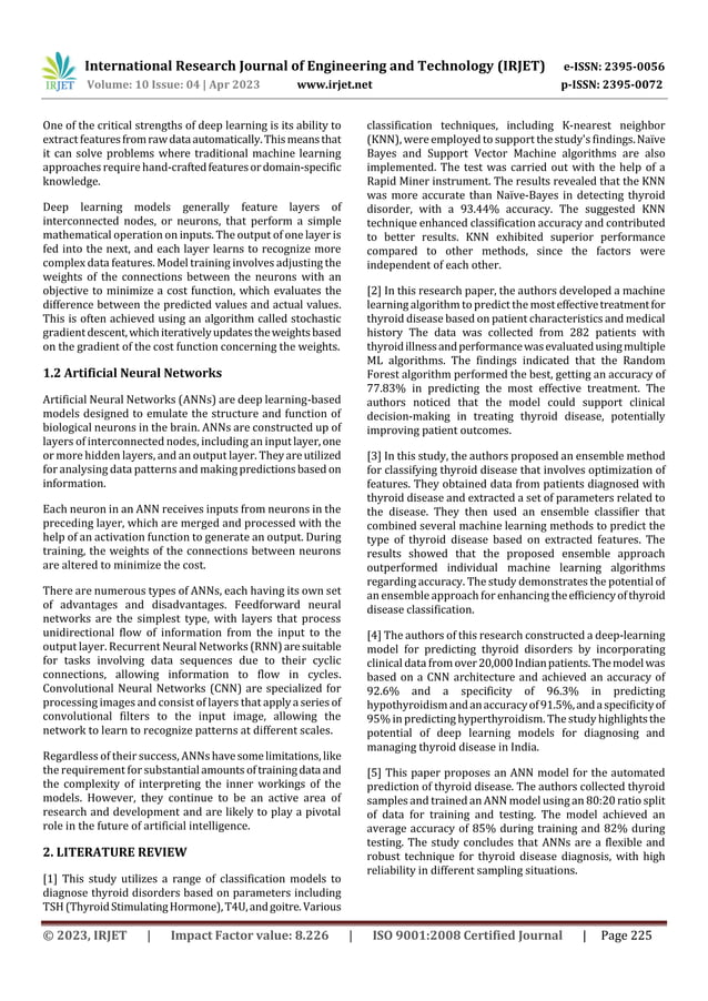 Deep Learning-Based Approach for Thyroid Dysfunction Prediction | PDF