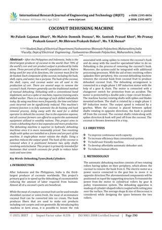 COCONUT DEHUSKING MACHINE | PDF