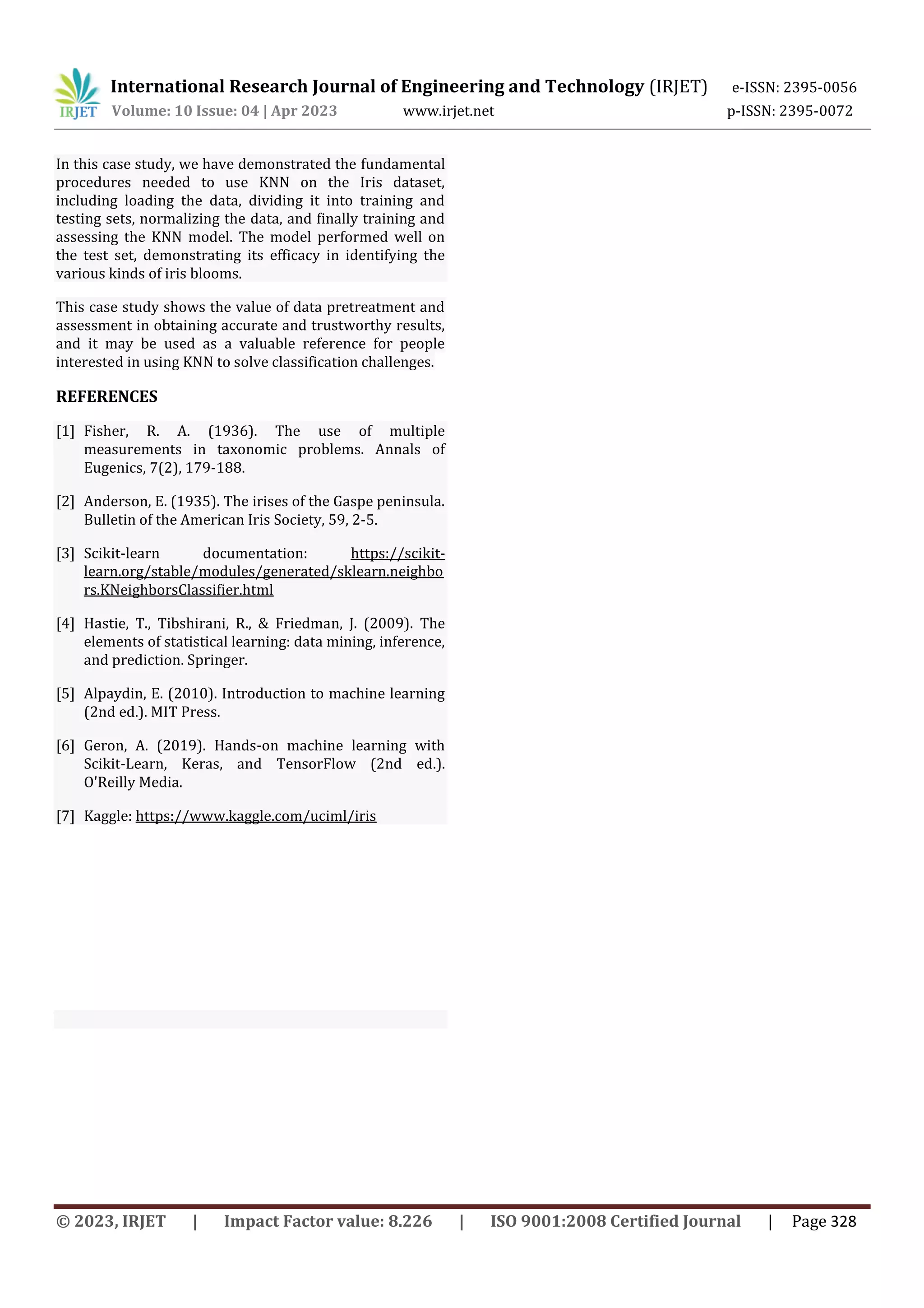 Case Study: Prediction on Iris Dataset Using KNN Algorithm | PDF