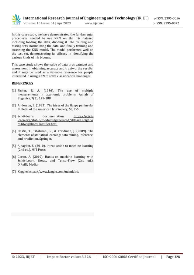 Case Study: Prediction on Iris Dataset Using KNN Algorithm | PDF