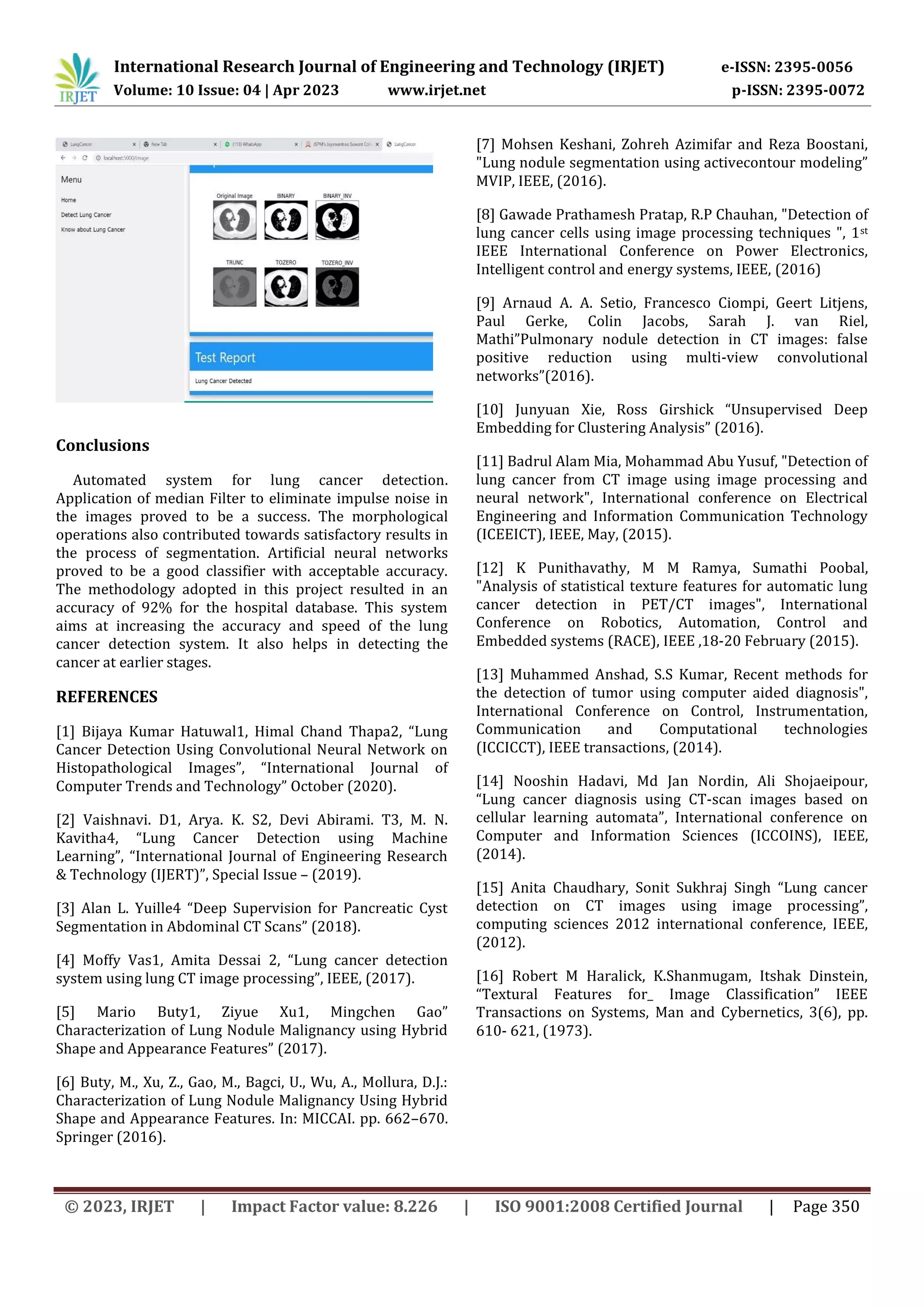 Lung Cancer Detection Using Deep Learning Algorithms Pdf