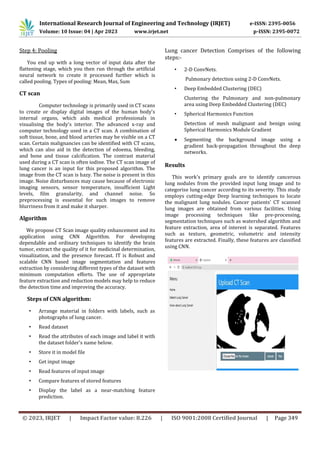 Lung Cancer Detection Using Deep Learning Algorithms | PDF