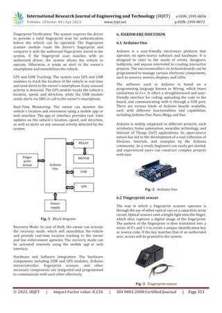 Smart theft detection of vehicles by GSM and GPS with fingerprint ...