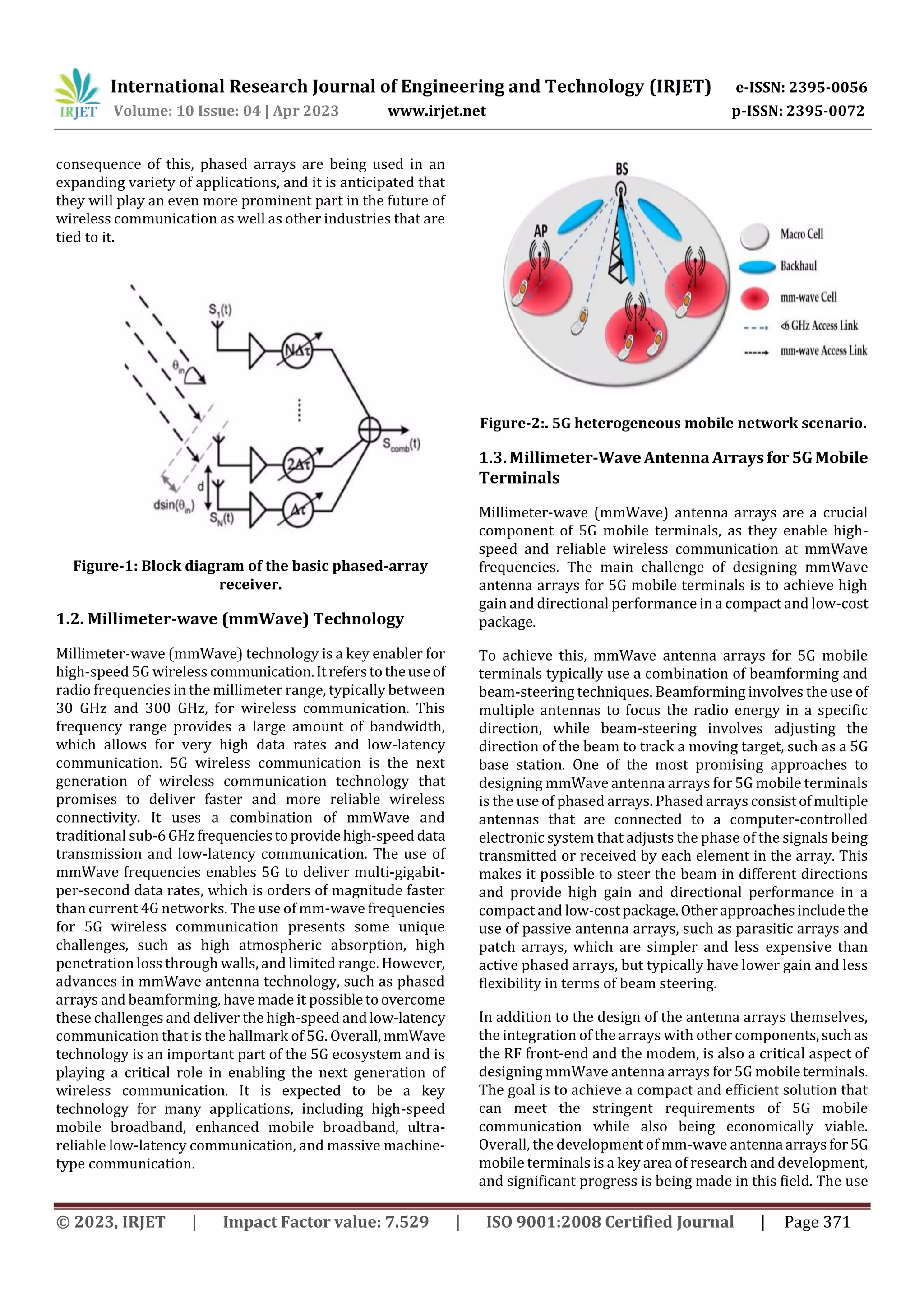 ANTENNA ARRAYS FOR MILLIMETER WAVE COMMUNICATION: A REVIEW | PDF | Physics | Science