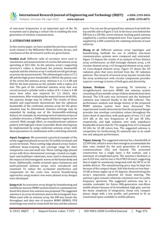 ANTENNA ARRAYS FOR MILLIMETER WAVE COMMUNICATION: A REVIEW | PDF | Physics | Science