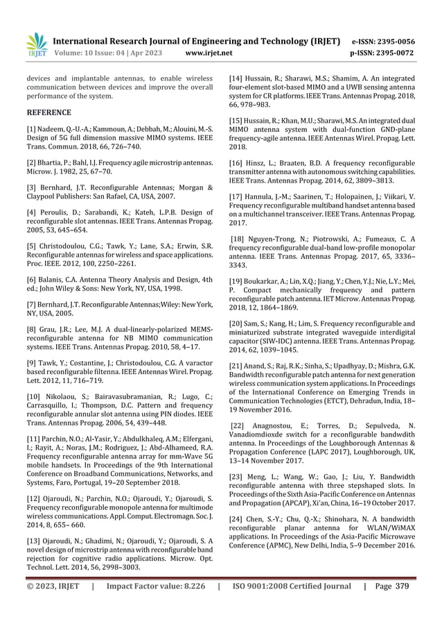 Performance Evaluation And Analysis Of Frequency Reconfigurable Dielectric Resonator Antenna A
