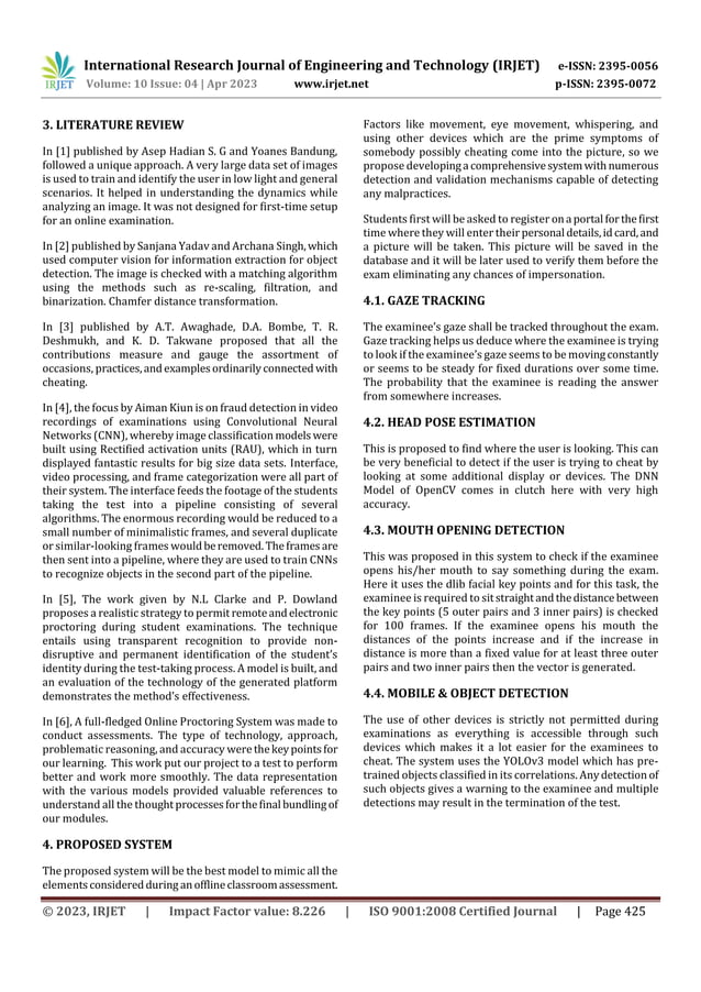 AUTOMATED PROCTORING SYSTEM | PDF