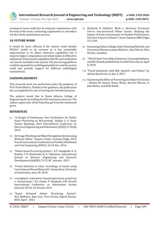 AUTOMATED PROCTORING SYSTEM | PDF