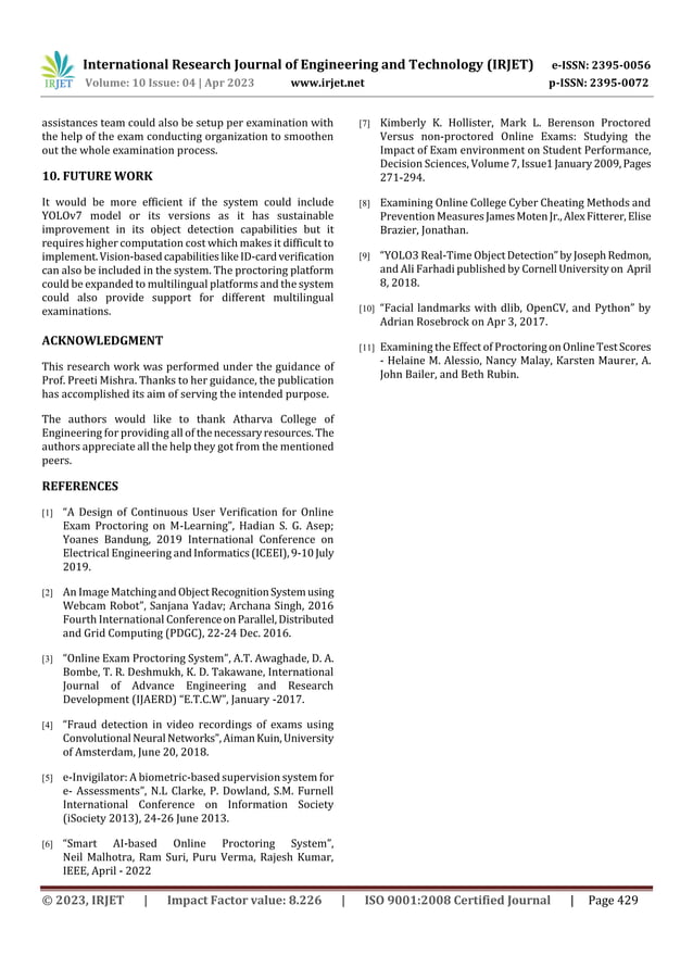 AUTOMATED PROCTORING SYSTEM | PDF