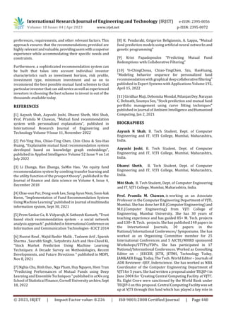 CLUSTERING MODELS FOR MUTUAL FUND RECOMMENDATION | PDF