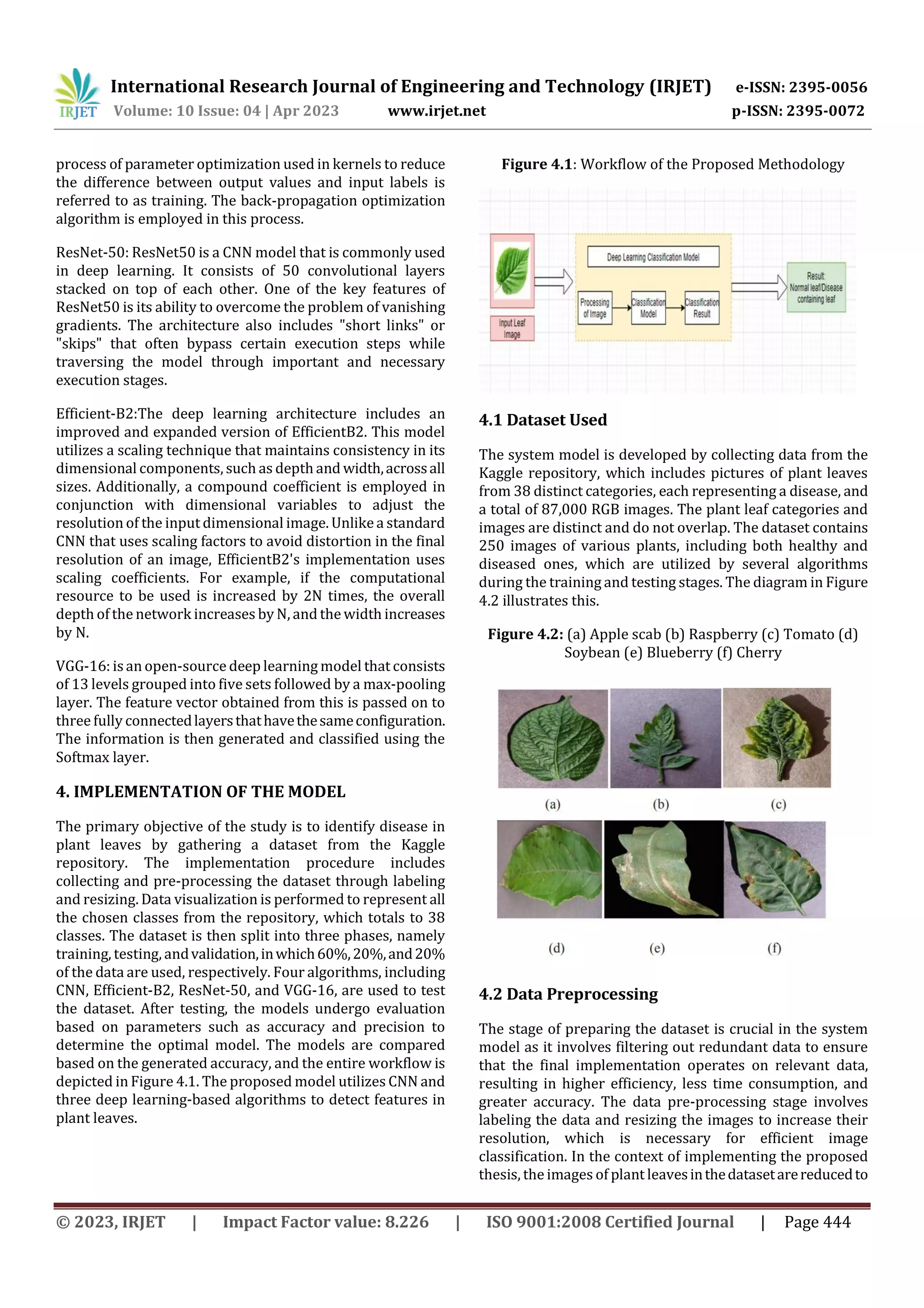 Detection of Plant Diseases Using CNN Architectures | PDF