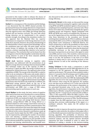 Methods for Detecting Energy and Signals in Cognitive Radio: A Review | PDF