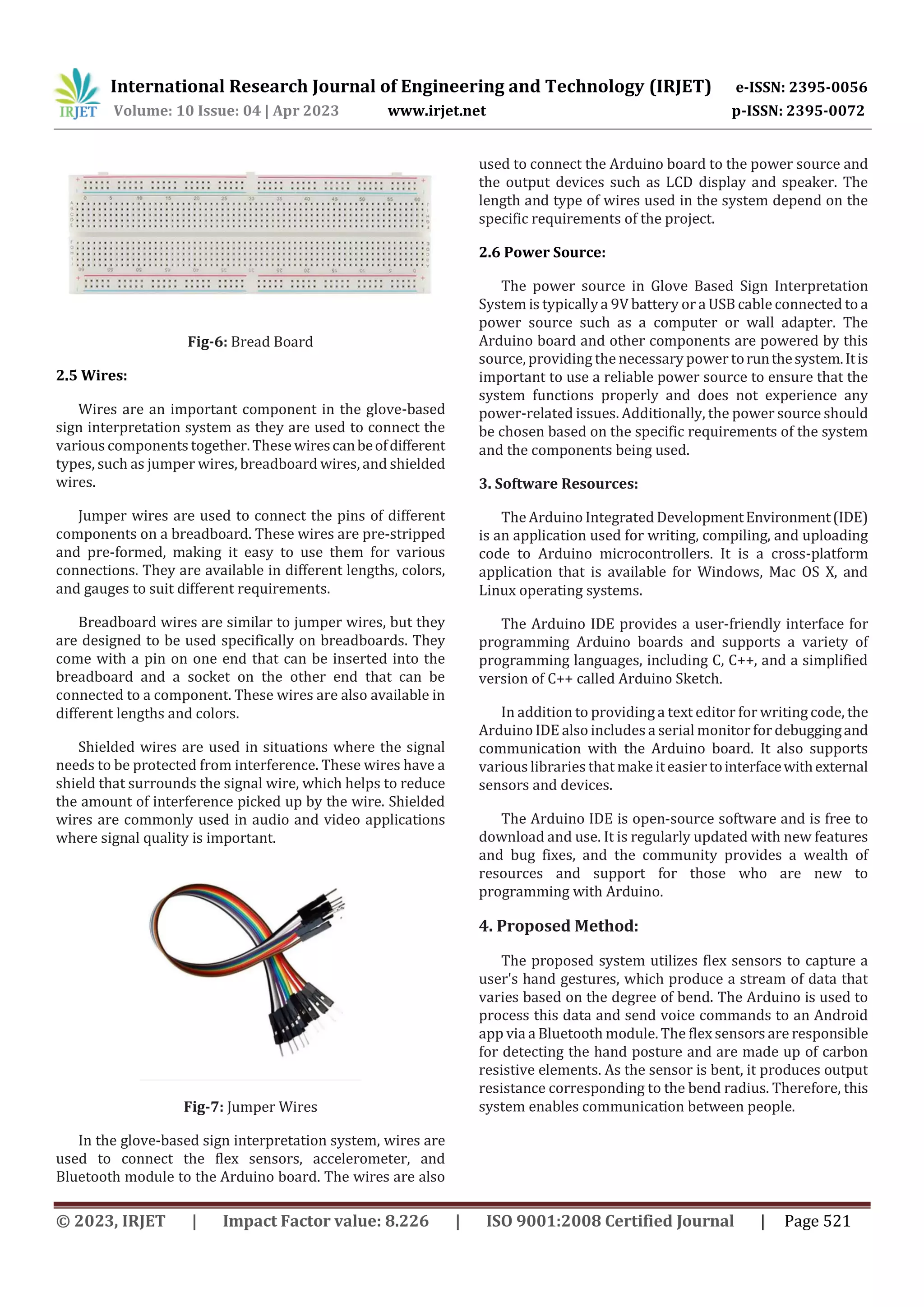 Gestures Based Sign Interpretation System using Hand Glove | PDF