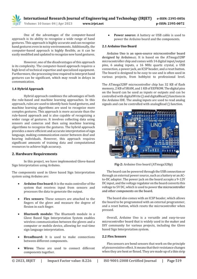 Gestures Based Sign Interpretation System using Hand Glove | PDF