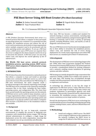 PXE Boot Server Using AIO Boot Creater (Pre Boot Execution) | PDF