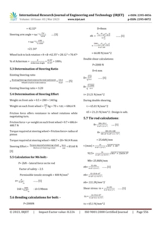 Design and Development of Ackerman Steering System for Formula Student ...