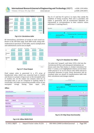 CrAlSim: A Cryptography Algorithm Simulator | PDF