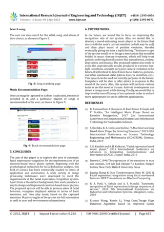 Emotion Based Music Player System | PDF