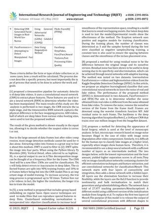 System for Detecting Deepfake in Videos – A Survey | PDF