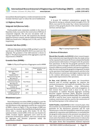 Experimental Study on Pavement Stabilization Using Geosynthetic ...