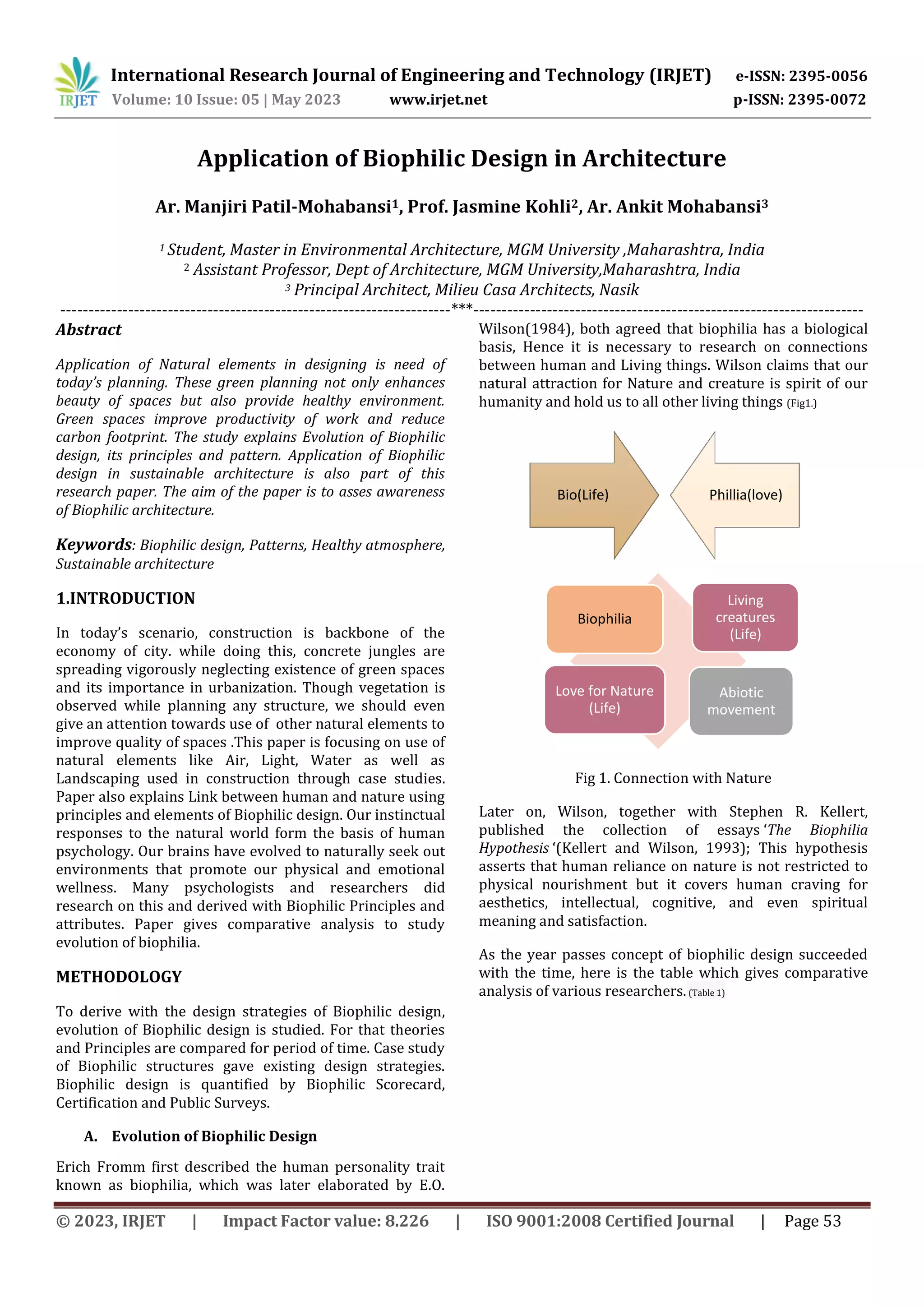 Application of Biophilic Design in Architecture | PDF