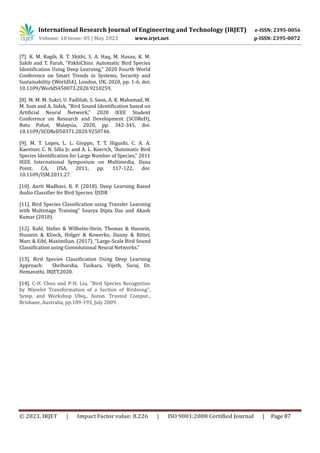 Endangered Bird Species Classification Using Machine Learning ...