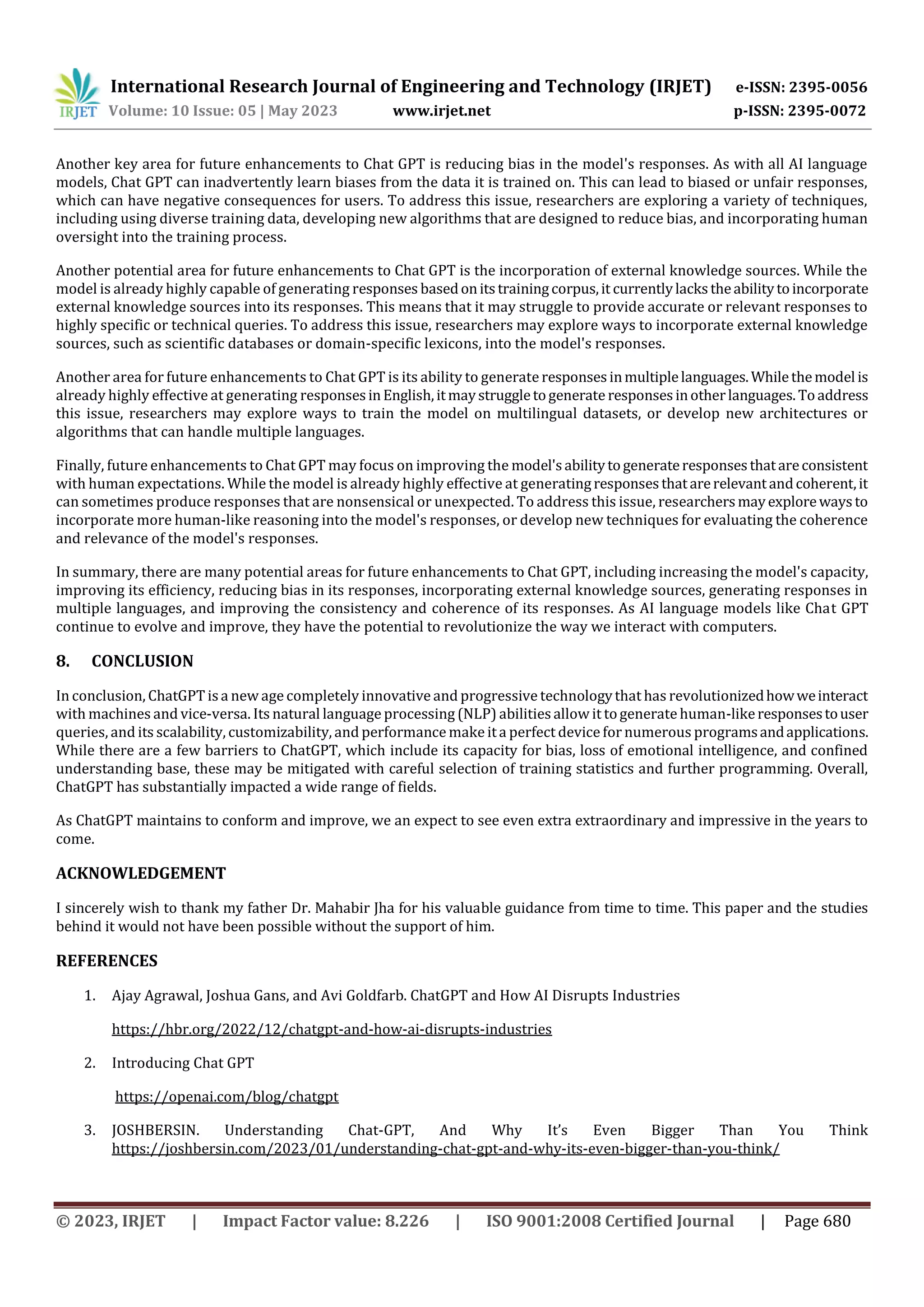 Chat Generative Pre-Trained Transformer: An Overview | PDF