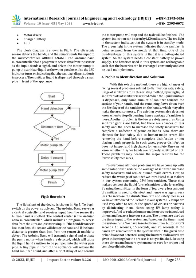 Automatic Hand Sanitizer Using Ultrasonic Sensor | PDF