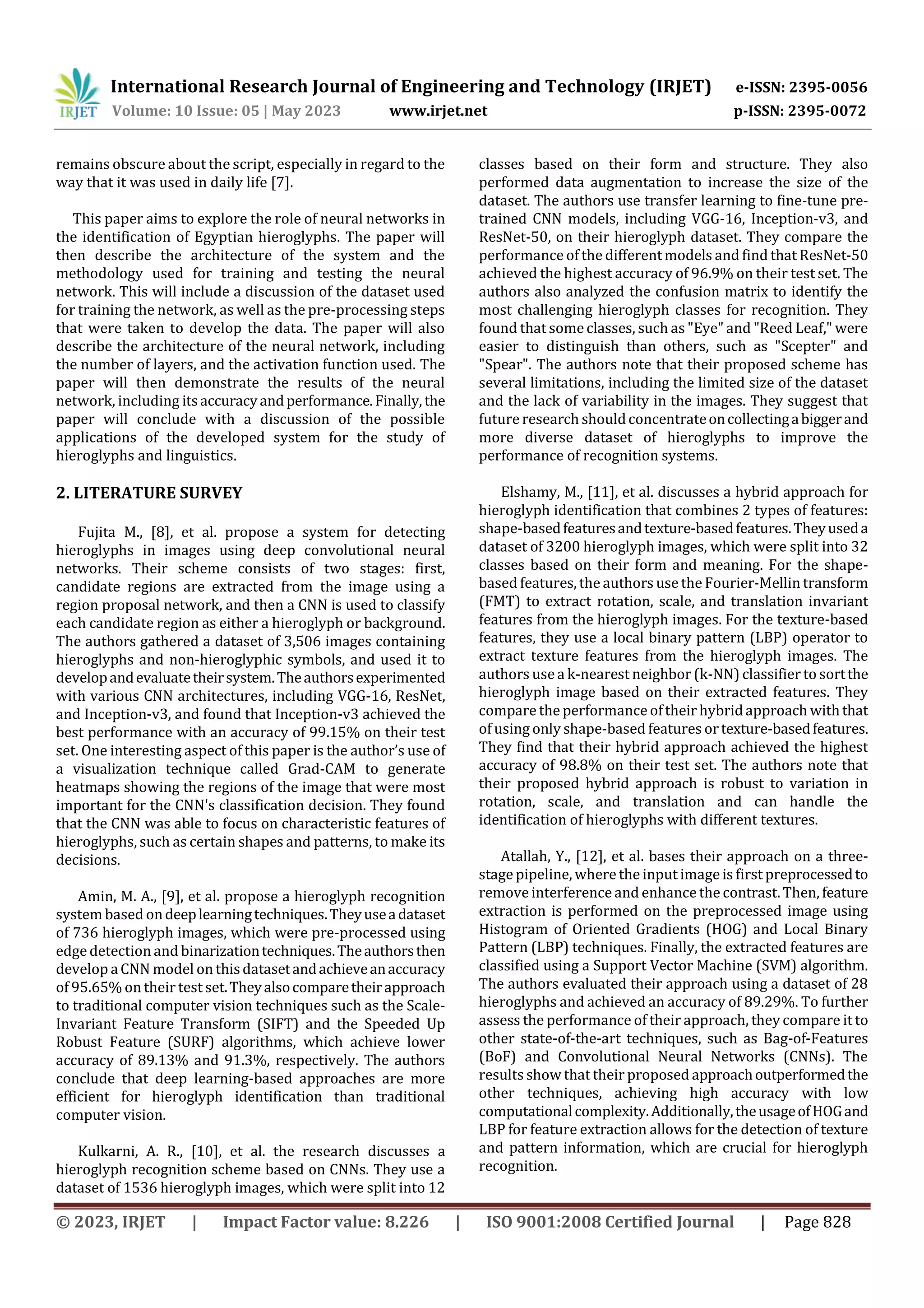 A Sustainable Decipher of Egyptian Hieroglyphs | PDF