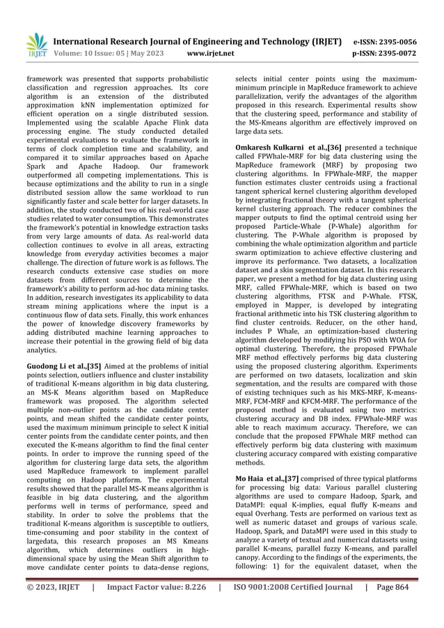 Survey On Mapreduce In Big Data Clustering Using Machine Learning Algorithms Pdf