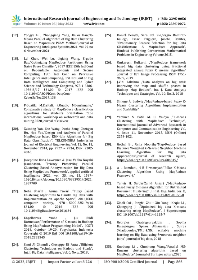 Survey On Mapreduce In Big Data Clustering Using Machine Learning Algorithms Pdf