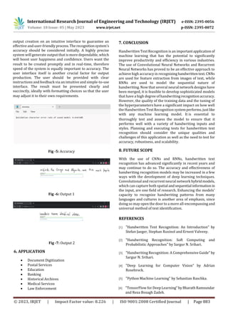 Handwritten Text Recognition Using Machine Learning | PDF