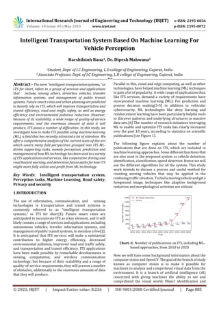 Intelligent Transportation System Based On Machine Learning For Vehicle Perception | PDF | Auto ...