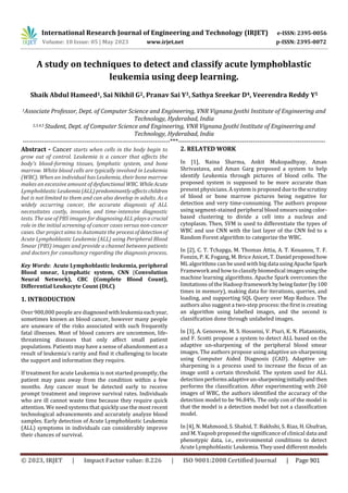 A study on techniques to detect and classify acute lymphoblastic leukemia using deep learning. | PDF