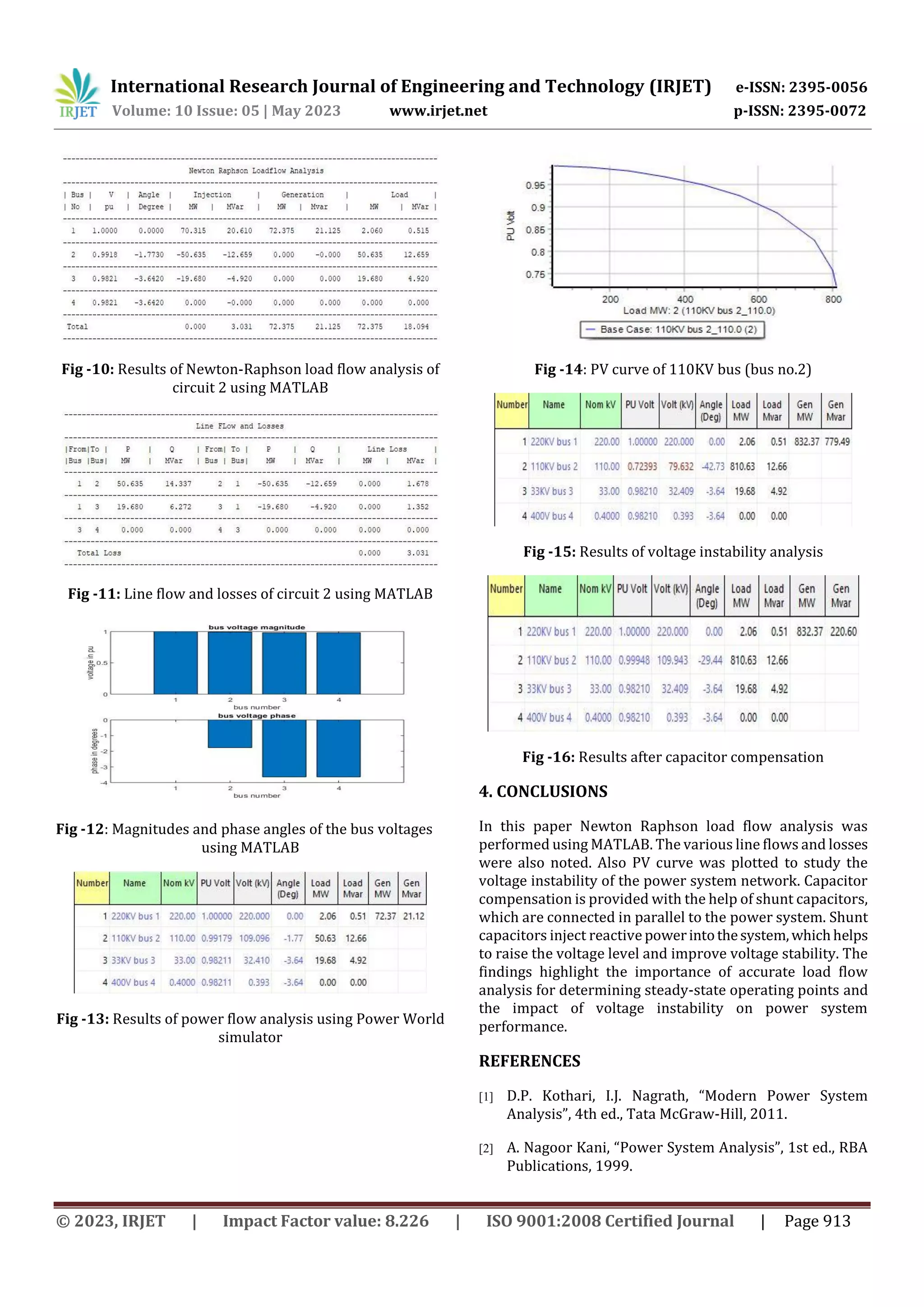 Load Flow and PV Curve Analysis of a 220kV Substation | PDF